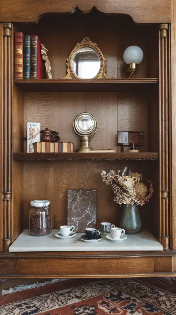 10+ Vintage Coffee Bar Ideas That Feel Like a Parisian Café - seekpretty