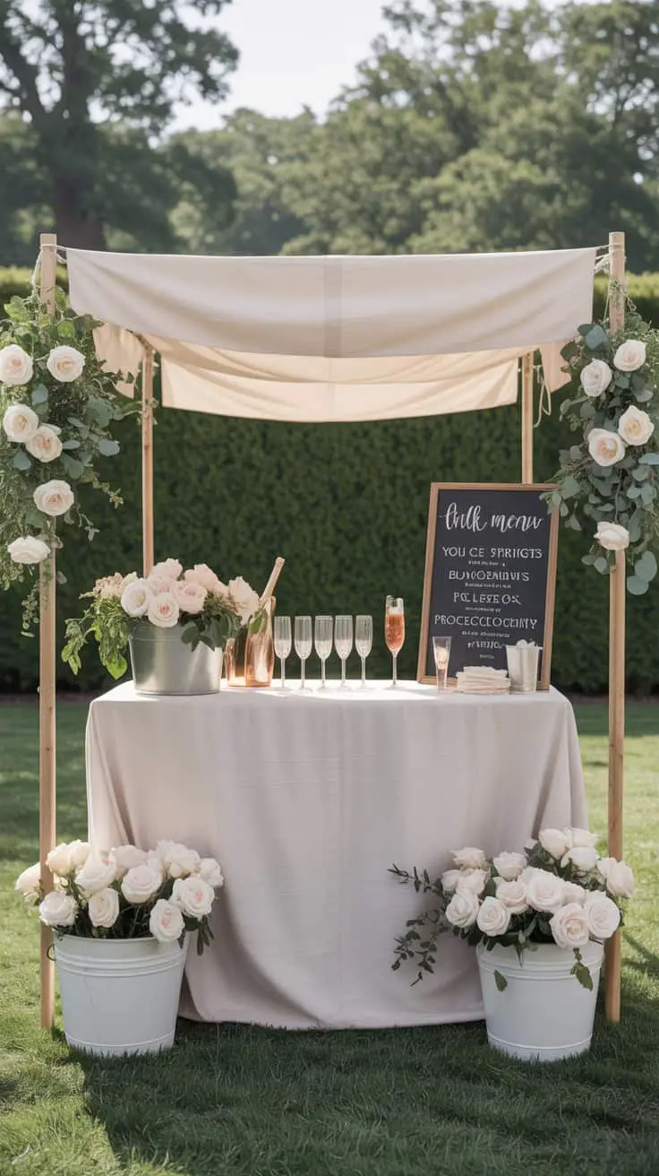 5 Outside Wedding Cocktail Bar Designs That Are Elegant for a Summer ...