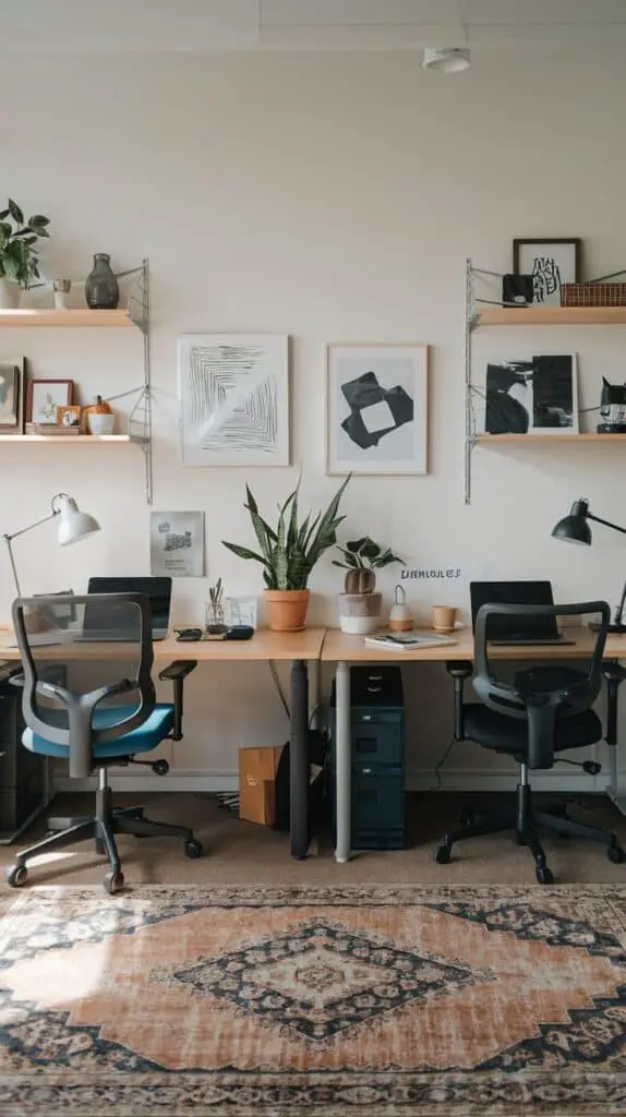 How to Create a Dual Office Layout for Small Spaces at Home - seekpretty