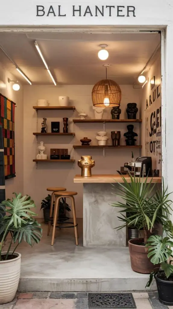 Afrohemian Cake Shop Interior Design Ideas with Warm Texture and Color ...