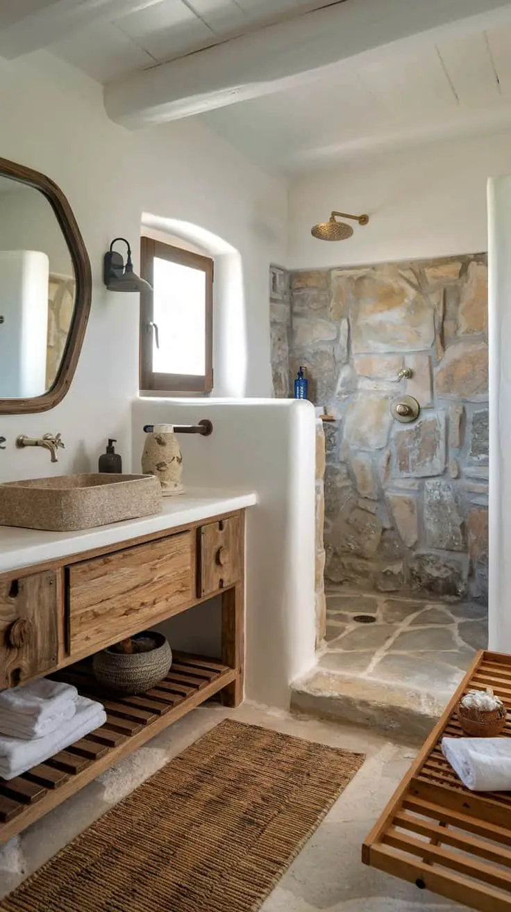 Cozy Mediterranean Bathroom Ideas for a Calm, Earthy Space - seekpretty