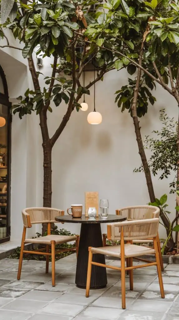 Hidden Courtyard Cafe Coffee Shops in City Buildings - seekpretty