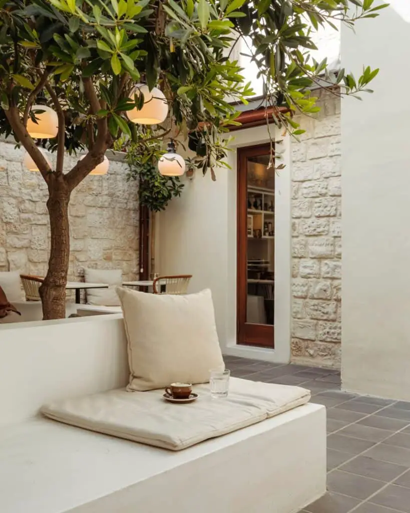 Hidden Courtyard Cafe Coffee Shops in City Buildings - seekpretty