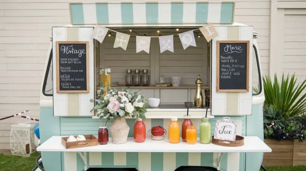 Wedding Juice Bar Ideas Inspired by Vintage Ice Cream Vans - seekpretty