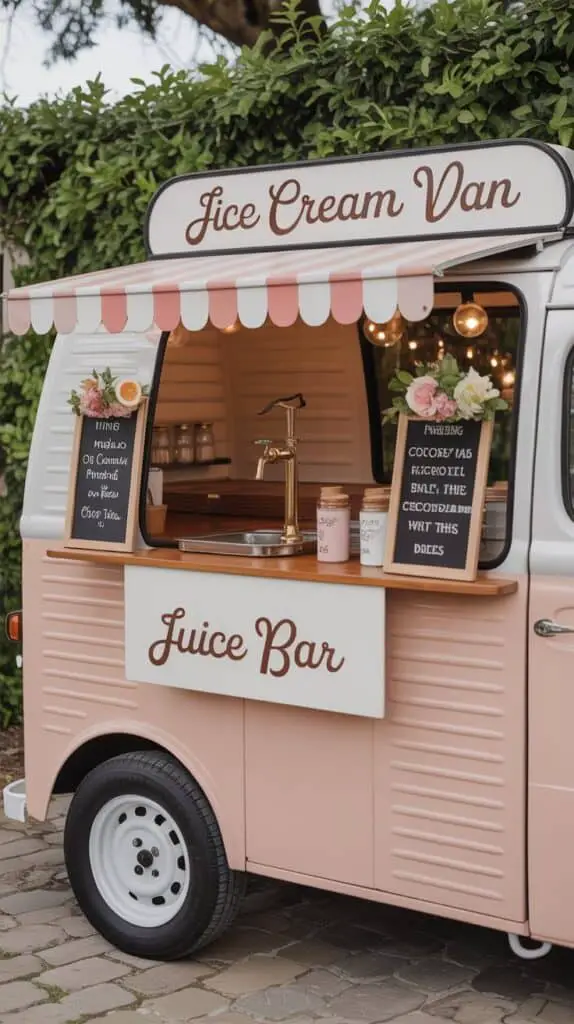 Wedding Juice Bar Ideas Inspired by Vintage Ice Cream Vans - seekpretty