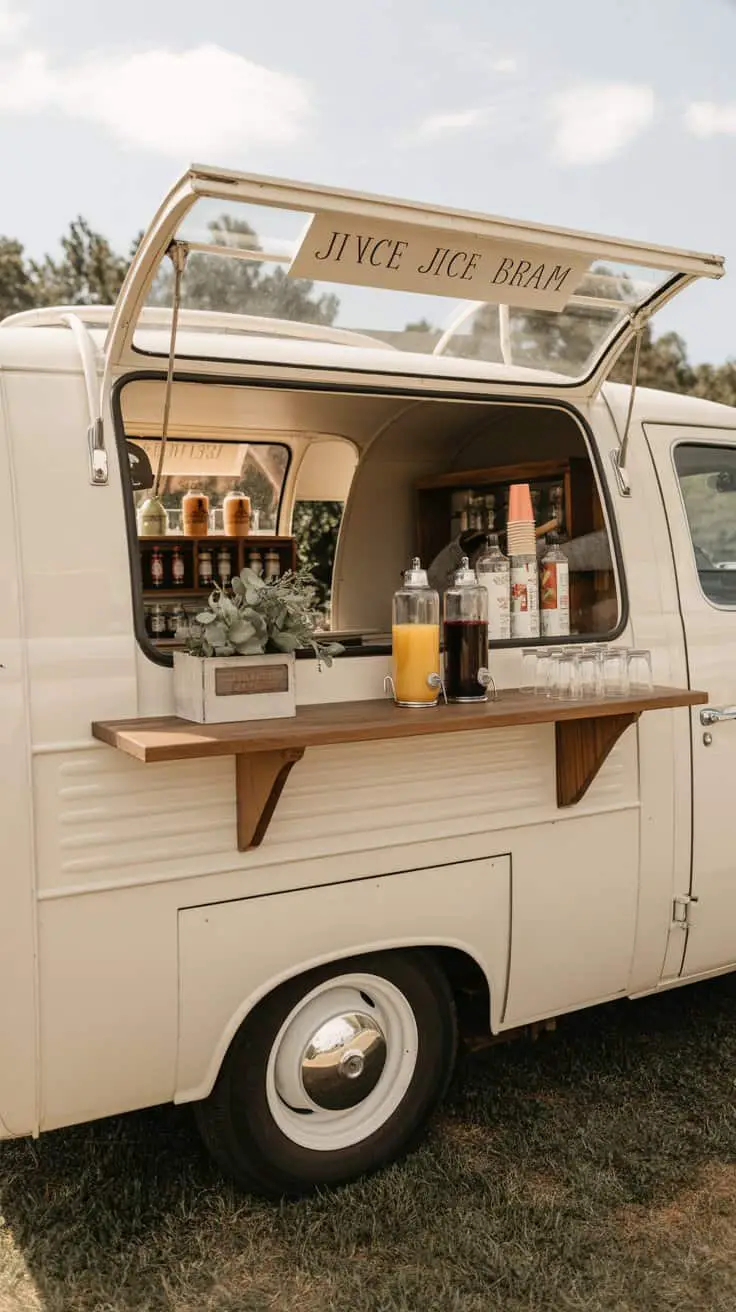 Wedding Juice Bar Ideas Inspired by Vintage Ice Cream Vans - seekpretty
